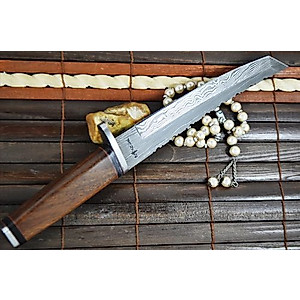 Perkin - Handmade Damascus Hunting Knife - Tanto Balde