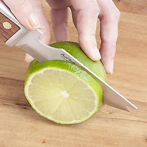Final Touch Bar Knife & Zester Set - Multi-Function Design for Effortless Cocktail Prep - Adjacent Edge Handle, Stainless Steel Blade, Bottle Opener, and Zester Included (FTA2110)