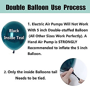 Futureferry Dark Teal and Silver Balloon Garland Arch Kit 136Pcs Double Stuffed Teal and White Balloons for Baby Shower Wedding Engagements Anniversary Birthday Party Backdrop DIY Decoration