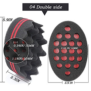 5 Pcs Curl Brush Set - Magic Twist Brush, Sponge Hair Pick for Men and Women (Blend)