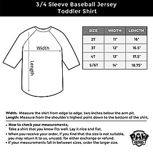 Big Brother Shirt for Toddler Rubble Paw Patrol 3/4 Sleeve Baseball Jersey Toddler Shirt Dark Gray 4T