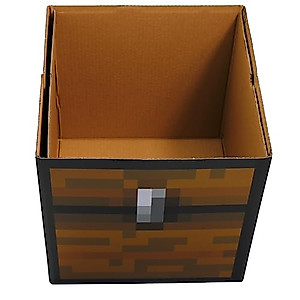 Large 14 x 14 Pixelated Box - Chest | Birthday Party Supplies | Storage Decoration and Prop, Big Birthday Box | Storage Bin Chest With Lid Gift Accessory (Chest Block)