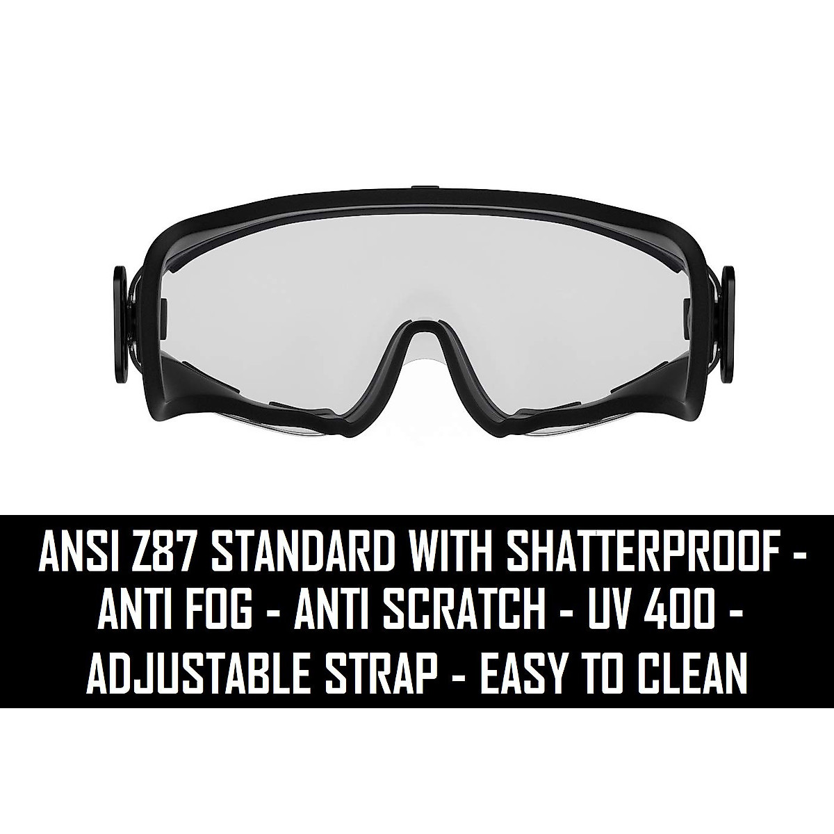 Protective Equip Safety Goggles Over Glasses - Lab Safety Goggles For Eye Protection - Scratch Resistant Clear Safety Goggles Anti Fog-for Men & Women(large)