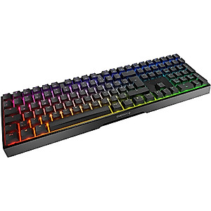 Cherry MX Board 3.0 S Wired Gamer Mechanical Keyboard with Aluminum Housing - MX Red Switches (Slight Clicky) for Gaming and Office - Customizable RGB Backlighting - Full Size - Black