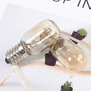 2PCS 25W E14 220-230v Oven Light Bulb Refrigerator Fridge Light Bulb Retro Tungsten Filament Lamp Bulbs Warm Yellow Light for Daily Use