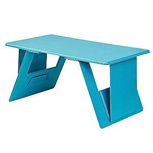 MRJKNRO.KJ Folding Table Desk at Home in The Office and car for Computer Laptop Pad Phone Reading Writing Easy to use Carry and stroage Lightweight… (Blue, 9.8“ X21.5“x 9.8")