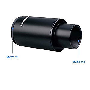 SVBONY T2 T Ring Adapter, Metal 1.25 inch Telescope Accessory, Compatible for Canon EOS Cameras Photography Dedicated CA1 Sleeve Extended Cylinder for Telescope