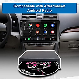 External CD Player for Car via USB Radio Connection,Vehicle Portable CD Player for Android Navigation/TV/PC with USB Plug and Play