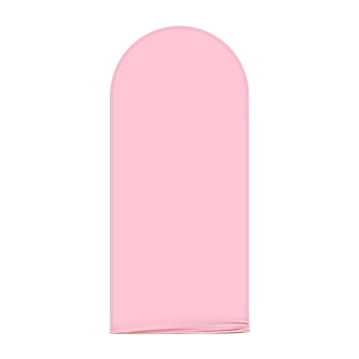 AIBIIN 2.6x6ft Pink Arch Wall Backdrop Round Top Backdrop Cover Valentine's Day Round Top Arch Frame Cover 2-Sided Fit Backdrop Stand for Wedding Baby Shower Birthday Bridal Shower Events Party Decor