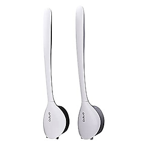 COOLHOOD Toilet Brush and Soft TPR Toilet Brush Toilet Bowl Brush with Holder Wall-Mounted Toilet Brush with Holder Bathroom Toilet Bowl Brush Set Cleaner White and Holder Set Cleaner Set of Two