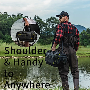 Gonex Fishing Tackle Bag Accessories Storage Holdall Handbag 35L 600D PVC SBS Waterproof Zipper for Outdoor Salt Fresh Water Fishing