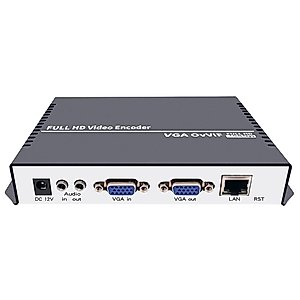 iseevy H.265 H.264 VGA Video Encoder 1080P VGA to IP Streamer for IPTV Live Stream Broadcast Support RTMP RTMPS SRT RTSP UDP HTTP FLV HLS TS Protocols and Live Platforms