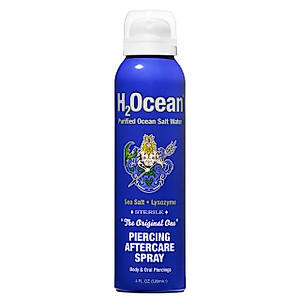 H2Ocean Patented Piercing Aftercare Spray Sea Salt Saline 4oz