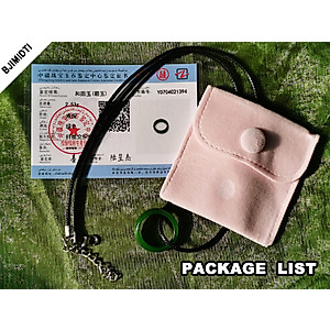 BJIMIDTI Jade Ring- Natural Green Hetian Jade, Green Jade Rings for Women Men, Jade Jewelry Crafts Gifts for Women(Ring Size:8)