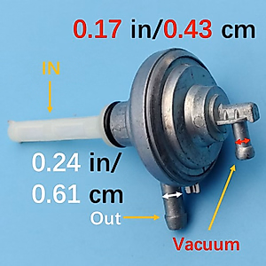 Tuzliufi Fuel Cock Petcock Valve Tank Switch for Vespa Piaggio Aprilia 674594 575320 57306R 575321 259733 259357 295311 295534 298232 SR50 Fly LX Typhoon 50 125 150 200 ET2 ET4 LX50 LX150 S50 Z354