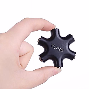 Multi Headphone Audio Splitter, 5-Way Jack 3.5mm Audio Headphone Splitter Stereo Audio Headset Adapter, Headphone Splitter To Connect Up To 5 Devices For Classrooms, Audio Mixing, Shared Experiences