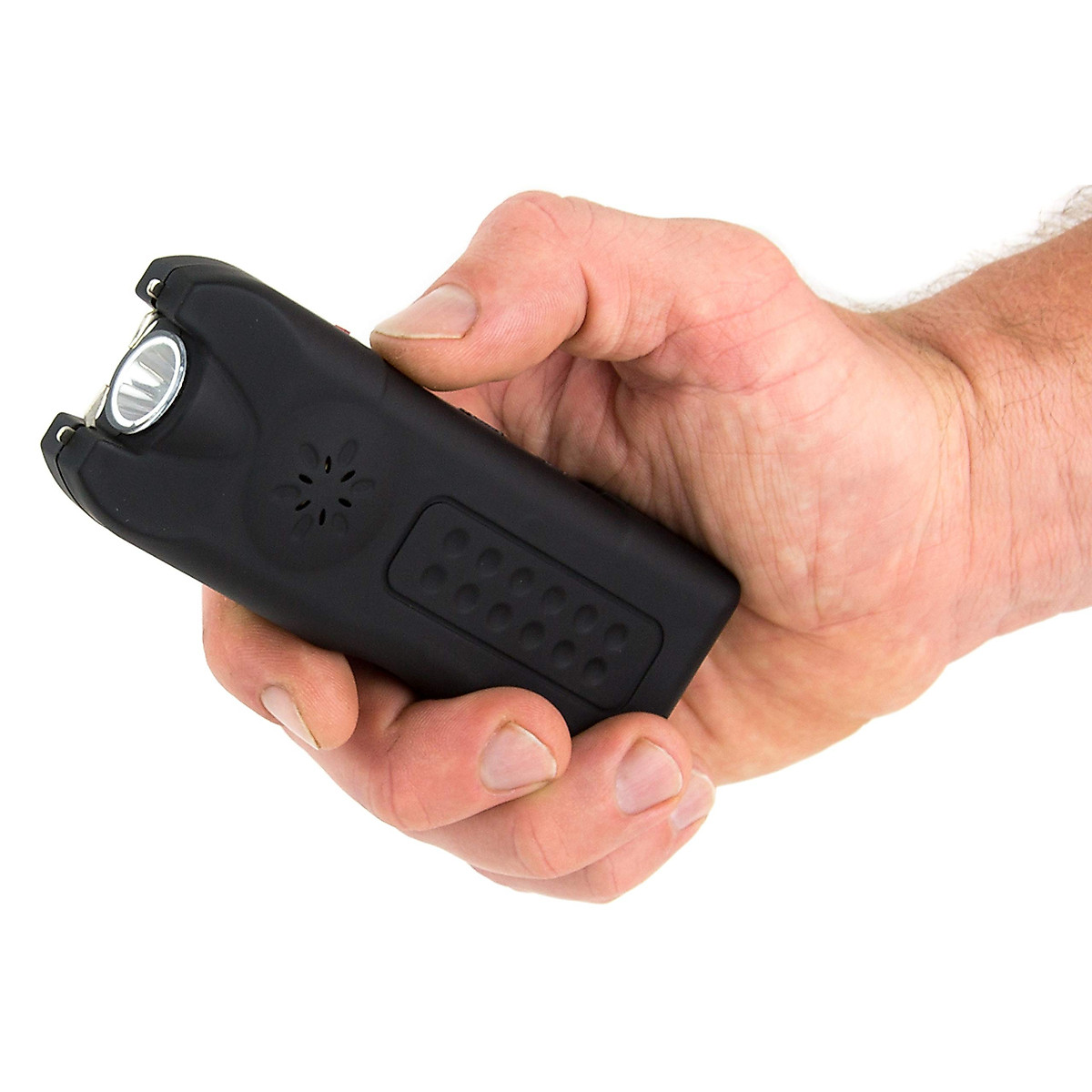 POLICE 628 Stun Gun with LED Flashlight and Siren Alarm, Black