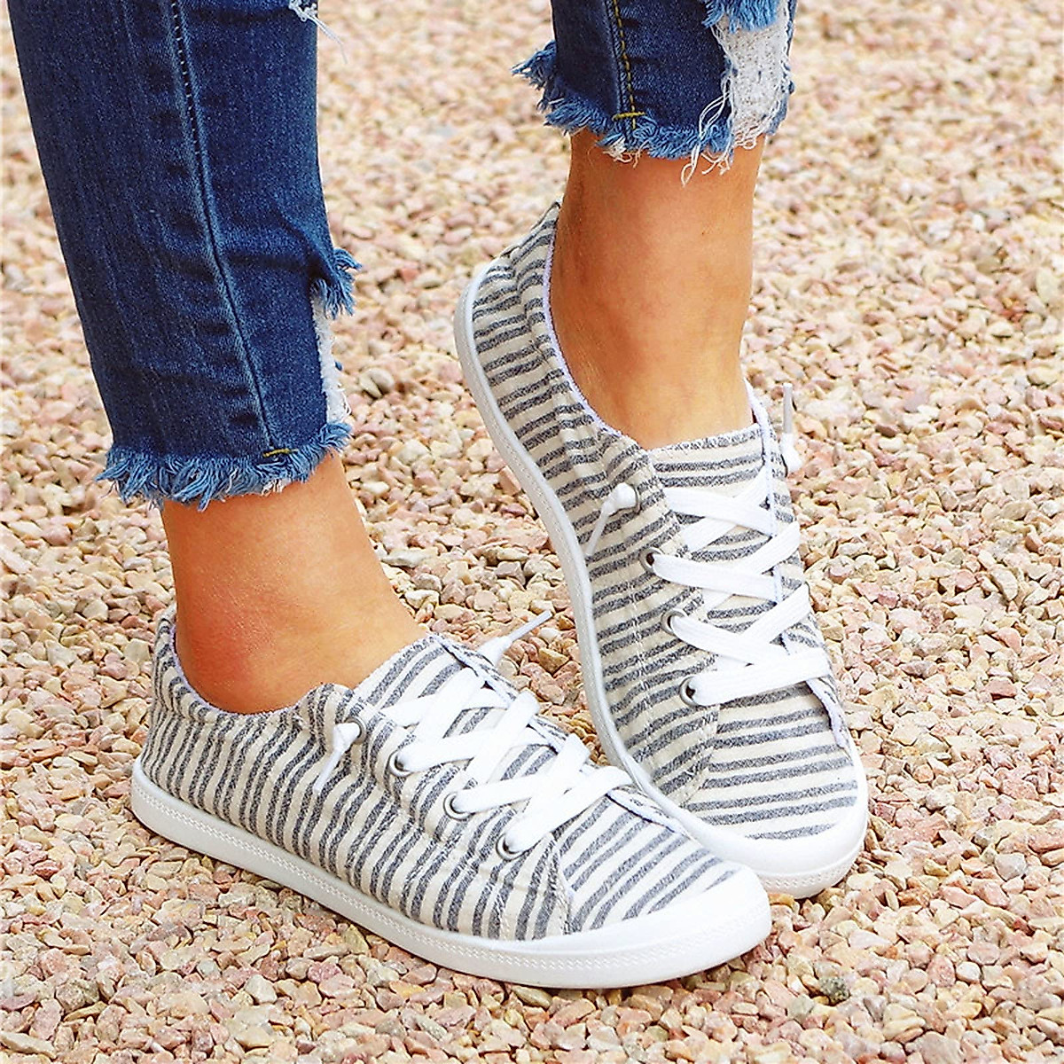 MLAGJSS Slip On Breathe Mesh Walking Shoes Women Fashion Sneakers Comfort Wedge Platform Loafers(1007a23 Gray,Size 9.5)