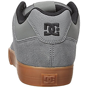 DC Men's Pure Low Top Casual Skate Shoe, Grey/Gum, 11 M US