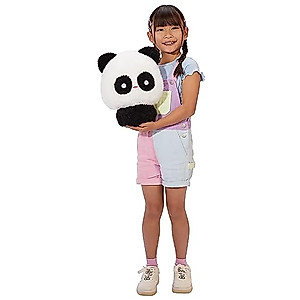 Fluffie Stuffiez Panda Large Collectible Feature Plush 11" - Surprise Reveal Unboxing with Huggable ASMR Fidget DIY Fur Pulling, Ultra Soft Fluff