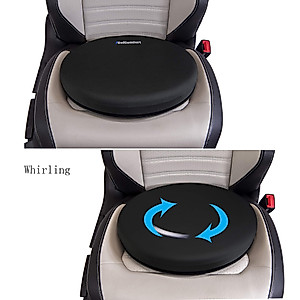 SOJOY Swivel Gel Seat Cushion for Elderly 360 Degree Rotation Seat Cushion with Memory Foam for Wheelchair,Car Seat, Office,Home