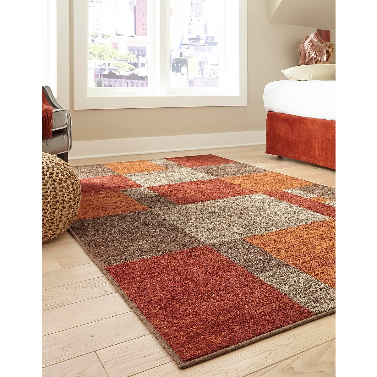 Unique Loom Autumn Collection Area Rug - Providence (3' 3" x 5' 3" Rectangle, Multi/ Beige)
