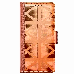 YukeTop Case for Oppo Reno2, PU Leather Flip Folio Wallet Cover, with Card Slots, Case Cover for Oppo Reno2.(Brown)