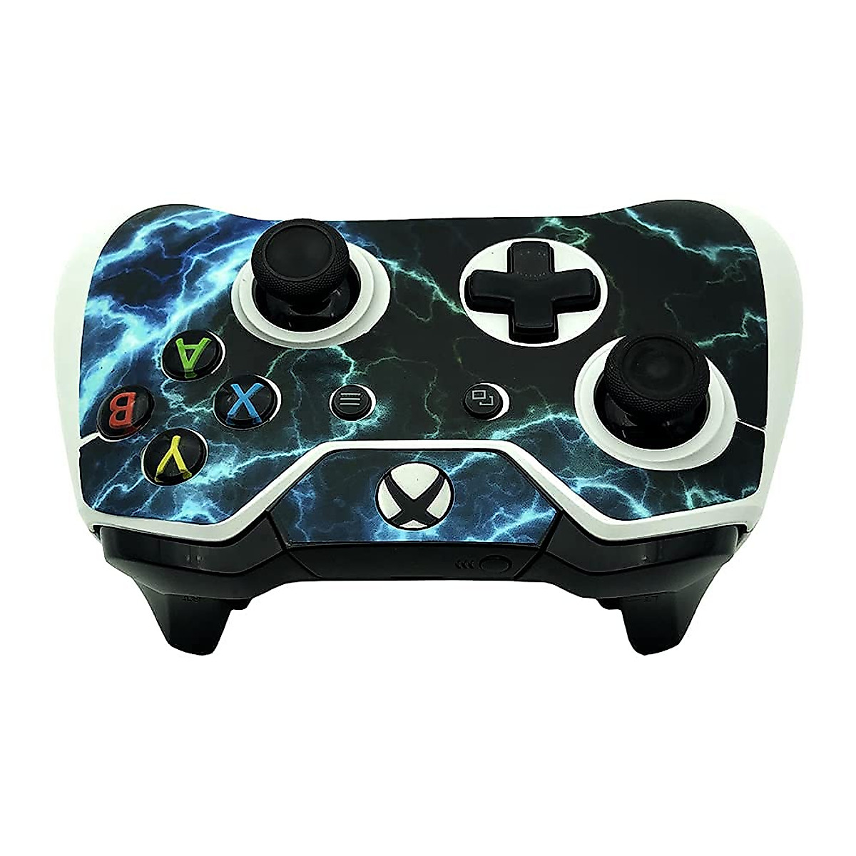 UUShop Protective Vinyl Skin Decal Cover for Microsoft Xbox One Console wrap sticker skins with two Free wireless controller decals Lightnings(NOT for One S or X)