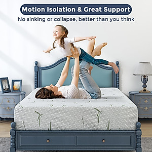 IULULU Twin XL Size Mattress in a Box, 10 Inch Gel Memory Foam Mattress with Bamboo Cover, Cooling Bed Mattress Made in USA, CertiPUR-US Certified,White