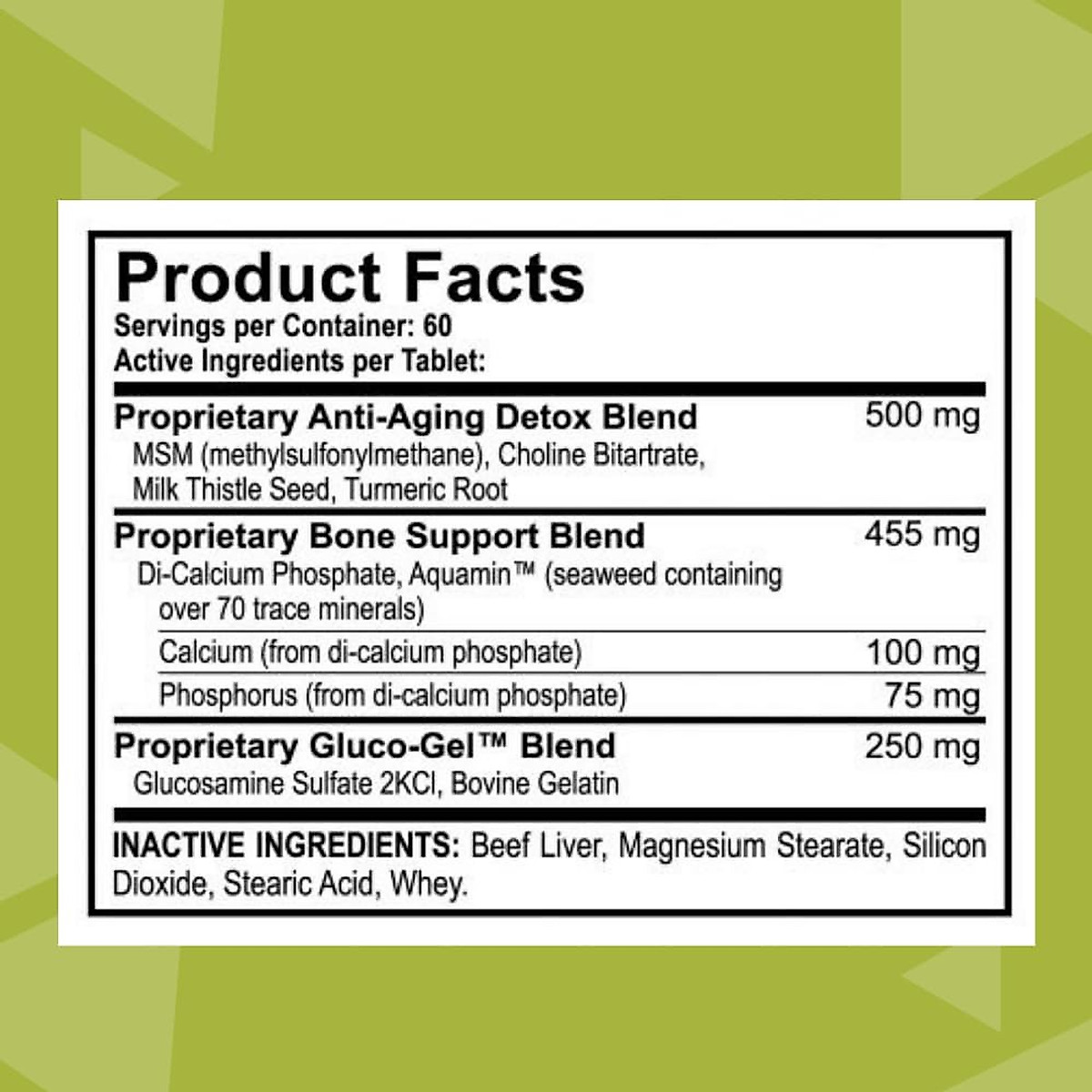 Youngevity Perpetual™ - Maximum Strength Anti-Aging Dog Bone & Joint Support - with Glucosamine, Choline, MSM, Milk Thistle, Calcium, Turmeric & More - 60 Chewable Tablets