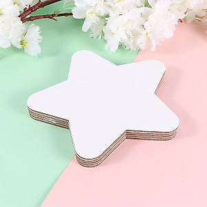 Exceart 5 Pcs Canvas Painting Board Round Edge Star Shape Blank Art Cotton Oil Paint Drawing Panel for Artist Hobby Painter Students Kids 15x15cm