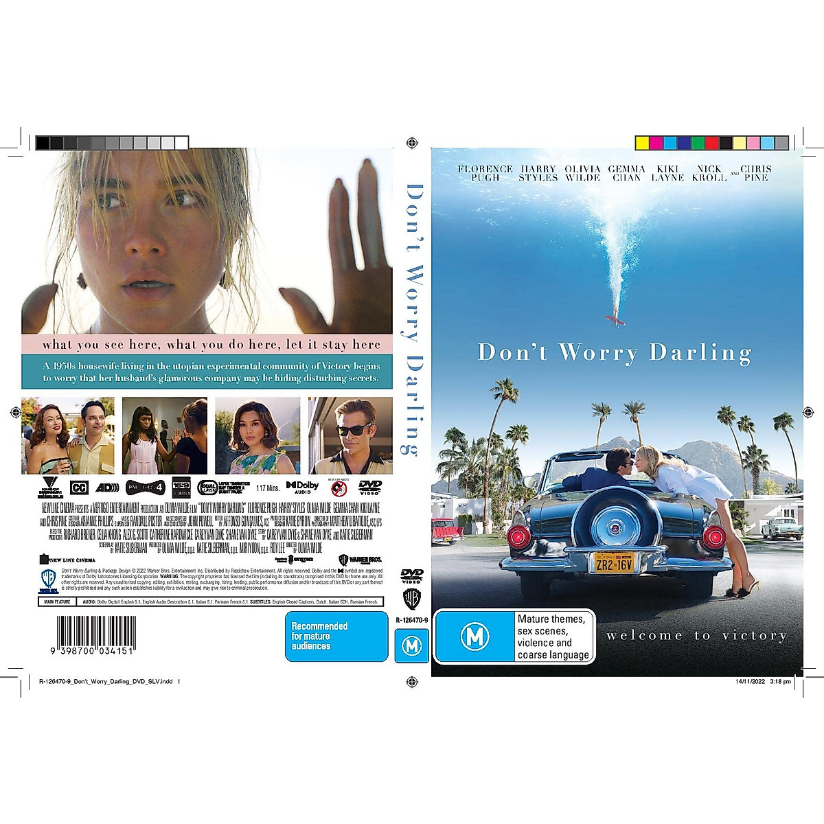 Don't Worry Darling | Florence Pugh, Harry Styles, Olivia Wilde | NON-USA Format | Region 4 Import, Australia