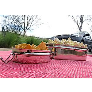 Lifestyle Block Stainless Steel 5 Inch Oval Snack Container - Eco Friendly and BPA Free
