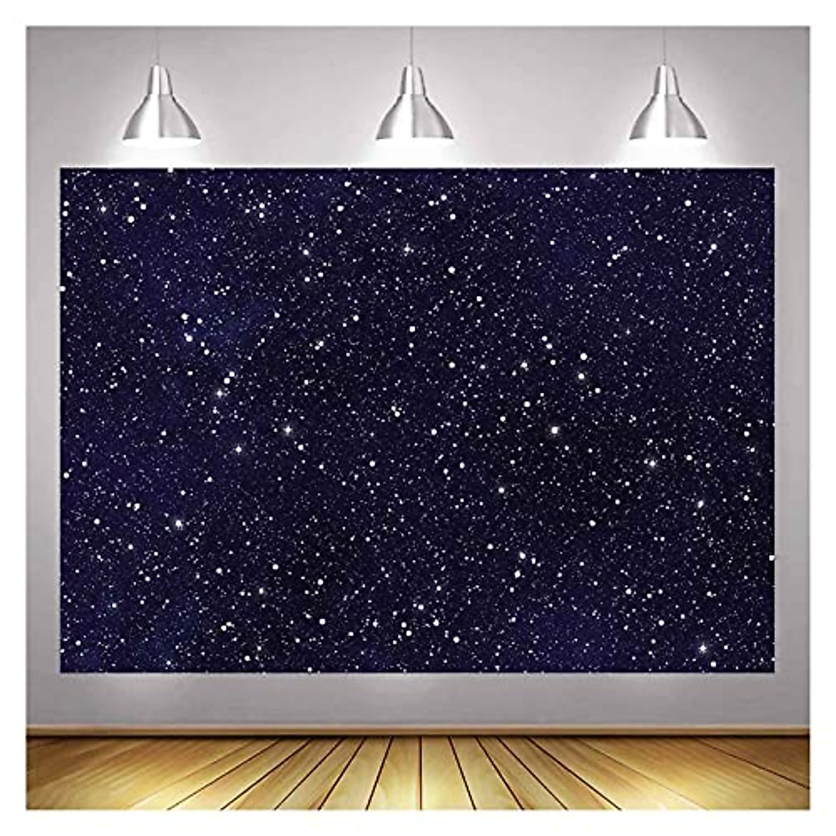XLL Early 2000s Theme Backdrops Night Sky Star Universe Space Starry Photo Background Galaxy Stars Children Boy or Girl Birthday Party Photography Backdrops Cake Table Banner 7x5ft