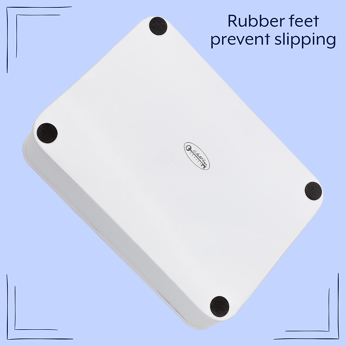 AuldHome Farmhouse Enamelware Silverware Organizer (White), Divided Cutlery Utensil Drawer Organizer