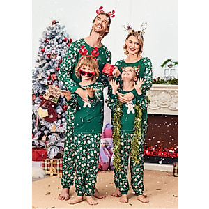 Ekouaer pijamas de navidad para familia 2023 Christmas Family Pajamas Sets Xmas Sleepwear Match Jogger Pants,PAT3,S