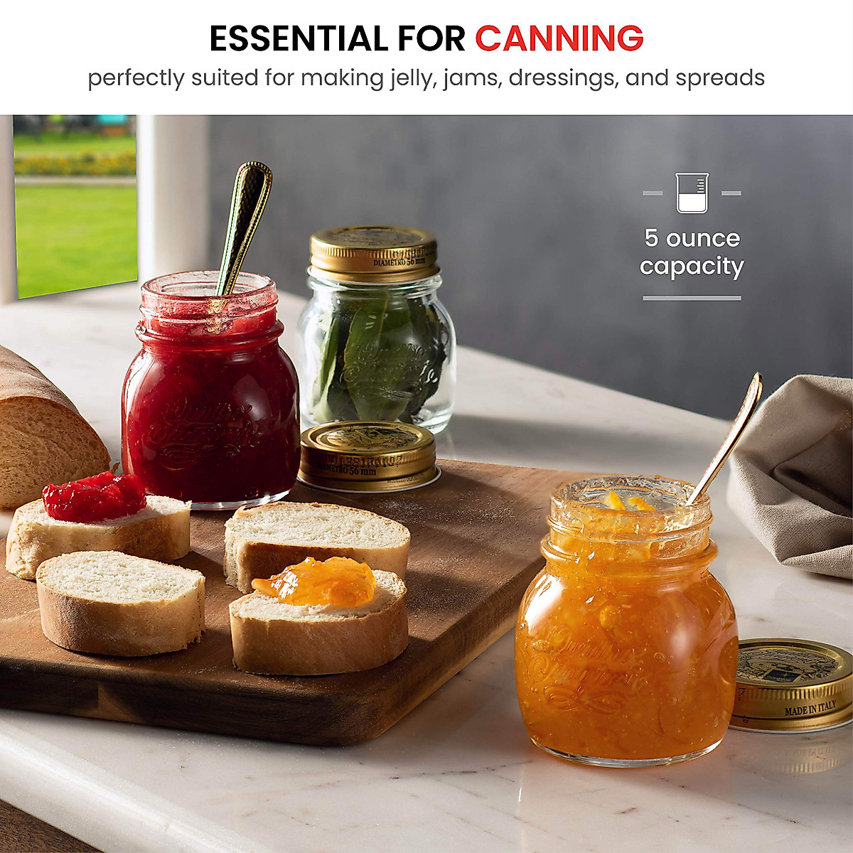 Bormioli Rocco naaa Rocco Quattro Stagioni Small Glass Mason 5 Ounce Mini Jars (12-Pack), 12 Pack