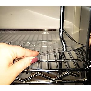 The Global Display Solution Wire Rack Shelf Liners | Durable PVC | Pre-Cut Notched Corners | 4 Pack | 48" L x 14" W