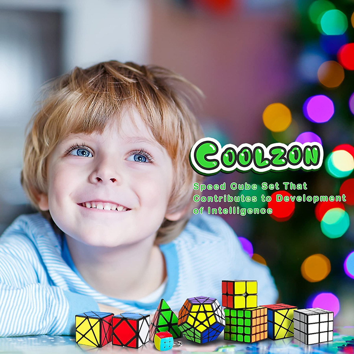 Speed Cube Set, Puzzle Cube,9 Pack Magic Cubes Pyraminx Pyramid + 2x2 + 3x3 + 4x4 + Megaminx + Mirror + Mini 3x3 + Skewb + Fenghuolun Puzzle Cube Toy for Kids & Adults