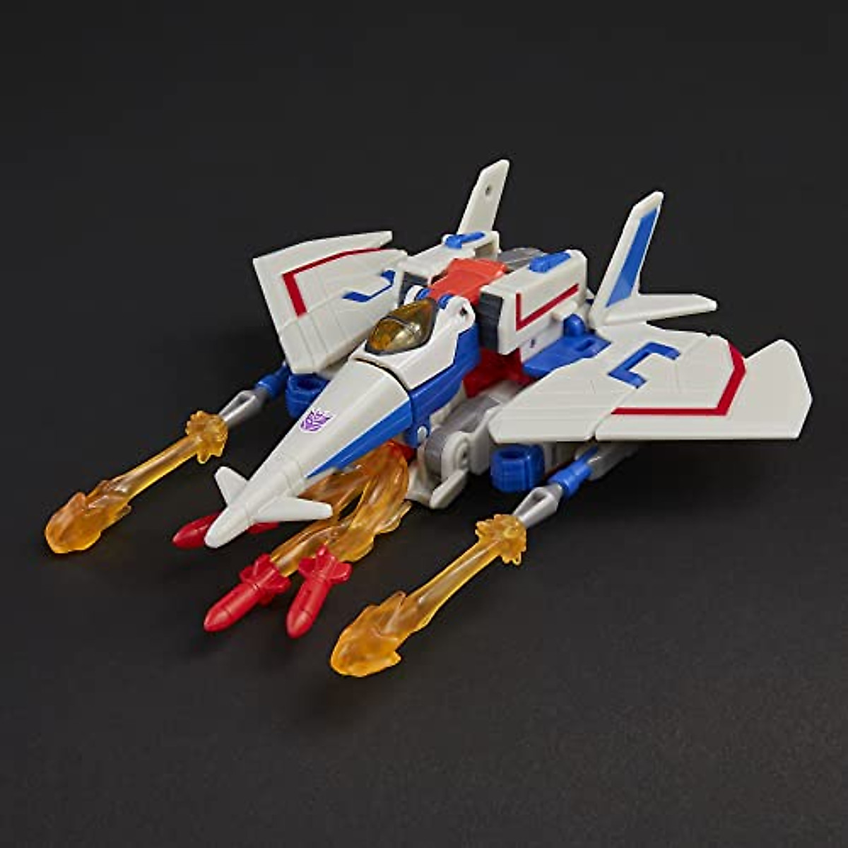 Transformers Bumblebee Cyberverse Adventures Toys Deluxe Class Starscream Action Figure, Seeker Strike Action Attack, 5-inch