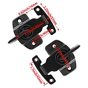 SDTC Tech 2 Pack Dining Table Locks Heavy Duty Dining Training Table Latches Metal Spring Leaf Buckles Connector for Table Leaf, Extension Tables, Conference Tables (Black)