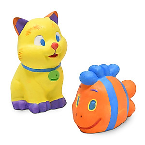 Number 1 in Gadgets Paint Your Own Pet Figurines, Decorate Your Own Painting Set, Includes 6 Pet Figurines, 6 Pots of Paint, Complete Plaster Craft Kit for Kids