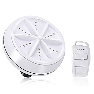 Greewen Mini Ultrasonic Washing Machine Portable Turbo Personal Rotating Washer, White