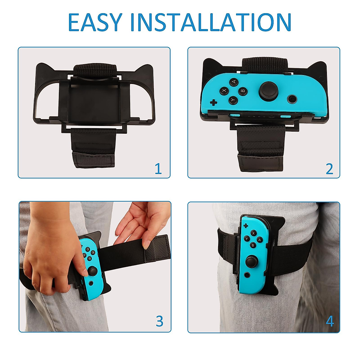 Arisll Leg Straps for Nintendo Switch Sports Games 2022 and Ring Fit Adventure, Compatible with Switch Joy Cons and OLED Controller,2 Pack Adjustable Non-Slip Ringfit Leg Straps for Adults and Kids