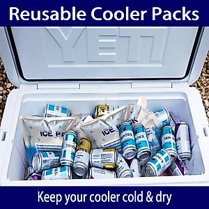 Reusable ice Packs for Coolers, Long Lasting Cooler ice Pack, 24 to 48 Hours of Cold Gel Ice Pack.Lunch Bag CoolerIt can Hold 1400-1600ml of (blue 6 piece set)