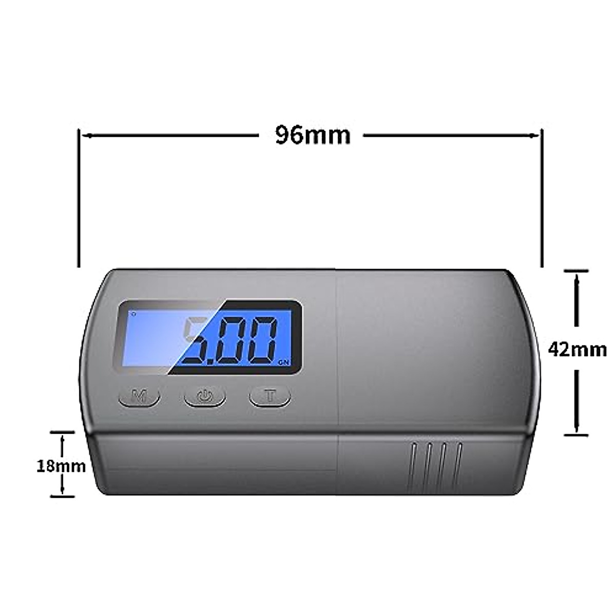 DIGITNOW Digital Turntable Stylus Force Scale Gauge 0.01g/5.00g,Tracking Force Pressure Scale for Tonearm Phono Cartridge, Blue LCD Backlight