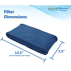 Natural-Breeze Washable & Reusable Replacement Filter Compatible replacement with Honeywell HC-14 E filter, BestAir H75, Holmes HWF75, HF222, HWF75PDQ-U Wick Filter