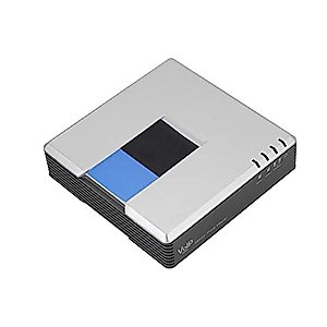 VoIP Phone Adapter for Voice Over IP, VoIP Gateway with 2 Port Internet Phone Adapter RJ45 Network Interface SIP RJ 45 Cable for PAP2T, Support SIP V2 Protocol, DHCP(US)
