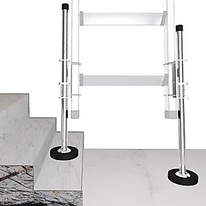 TOUGHER Ladder Leveler Pair,Ladder Accessories Tools Working on Stairs, Adjustable Ladder Leveler for Stable Platform and Ground Level for All Surfaces-Standard Version （20"）