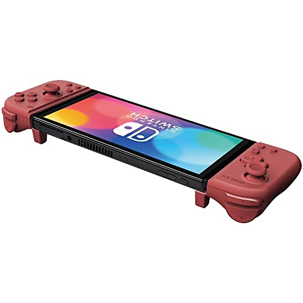 HORI Nintendo Switch Split Pad Compact (Apricot Red) - Ergonomic Controller for Handheld Mode - Officially Licensed by Nintendo